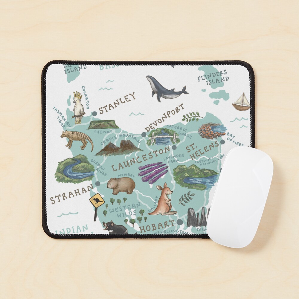"Map of Tasmania" Art Board Print for Sale by thosepencils | Redbubble