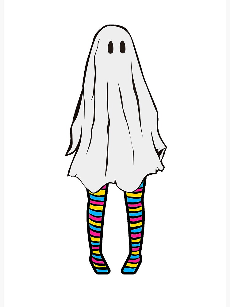 "Ghost with Knee High Socks (Pansexual colors)" Art Board Print for ...