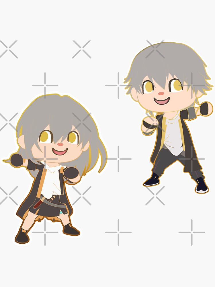 "Stelle and Caelus Villagers ~ Honkai Star Rail" Sticker for Sale by ...