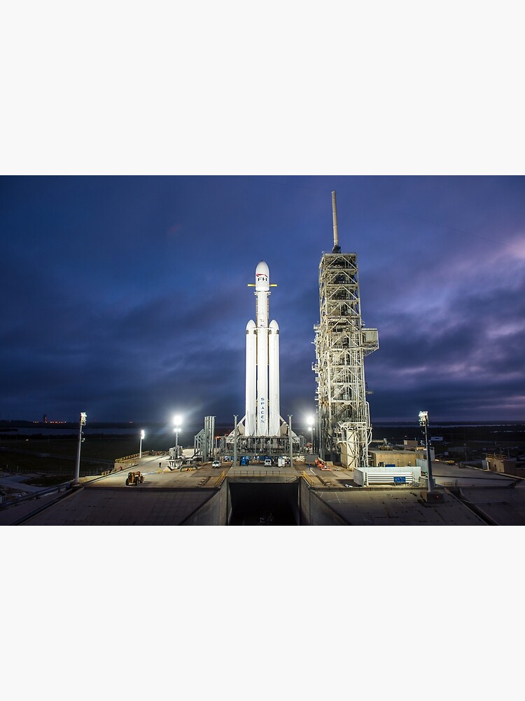 "SpaceX Falcon Heavy at Night (8K resolution)" Art Print by bobbooo ...