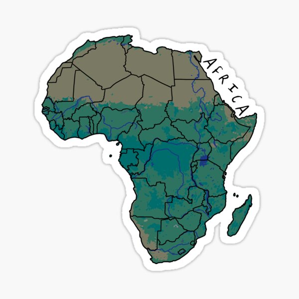 "Africa continent travel sticker" Sticker for Sale by Natalie-Mikac ...