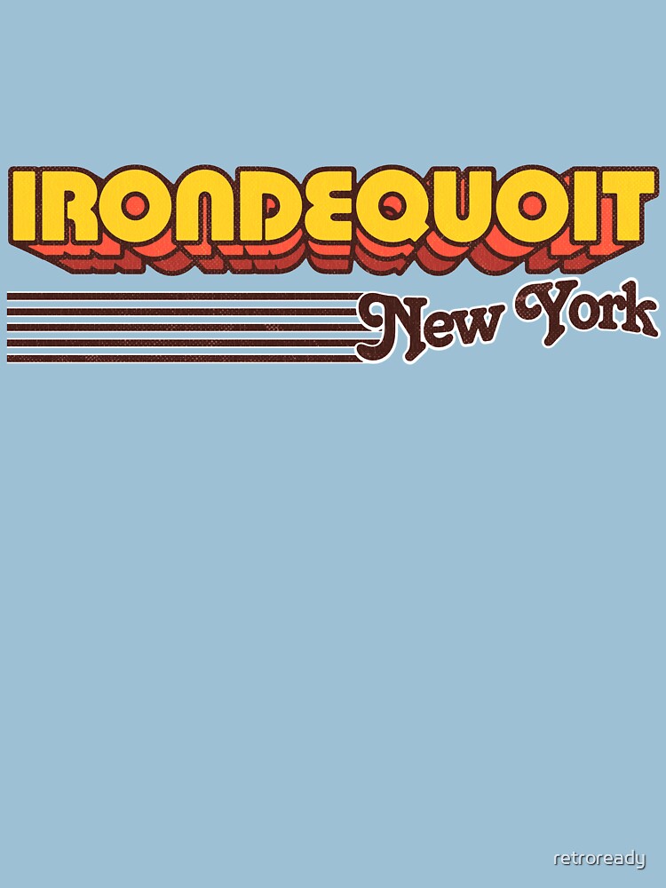 "Irondequoit, New York | Retro Stripes" T-shirt by retroready ...