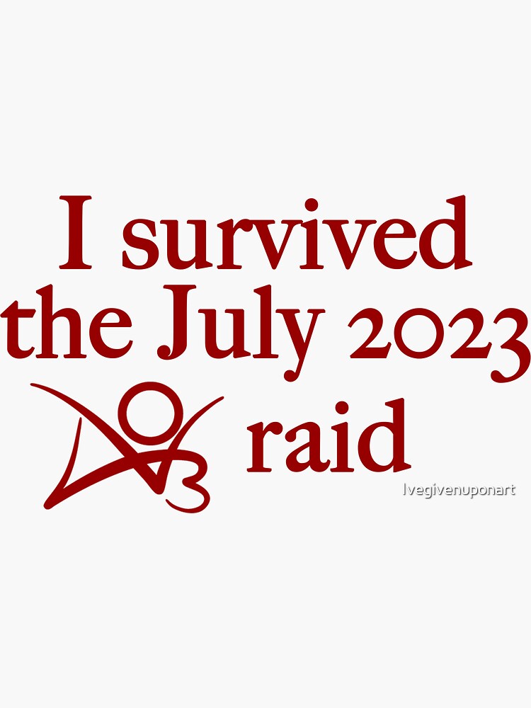 "AO3 raid survivor" Sticker for Sale by Ivegivenuponart | Redbubble