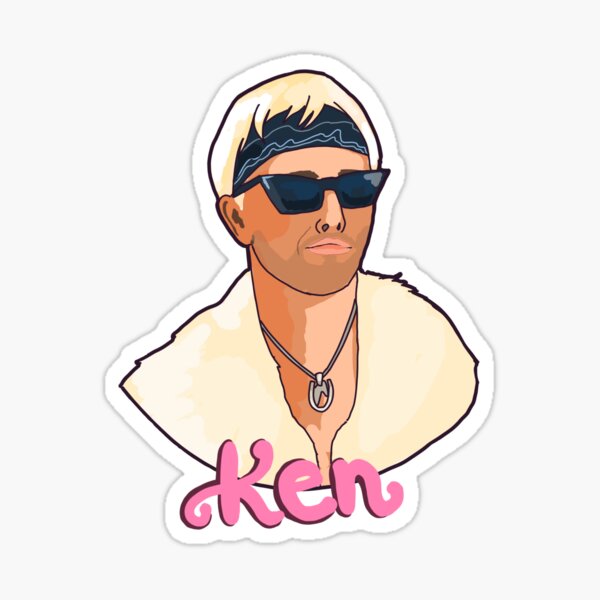 "Barbie movie Ken" Sticker for Sale by zoinksjinkies | Redbubble