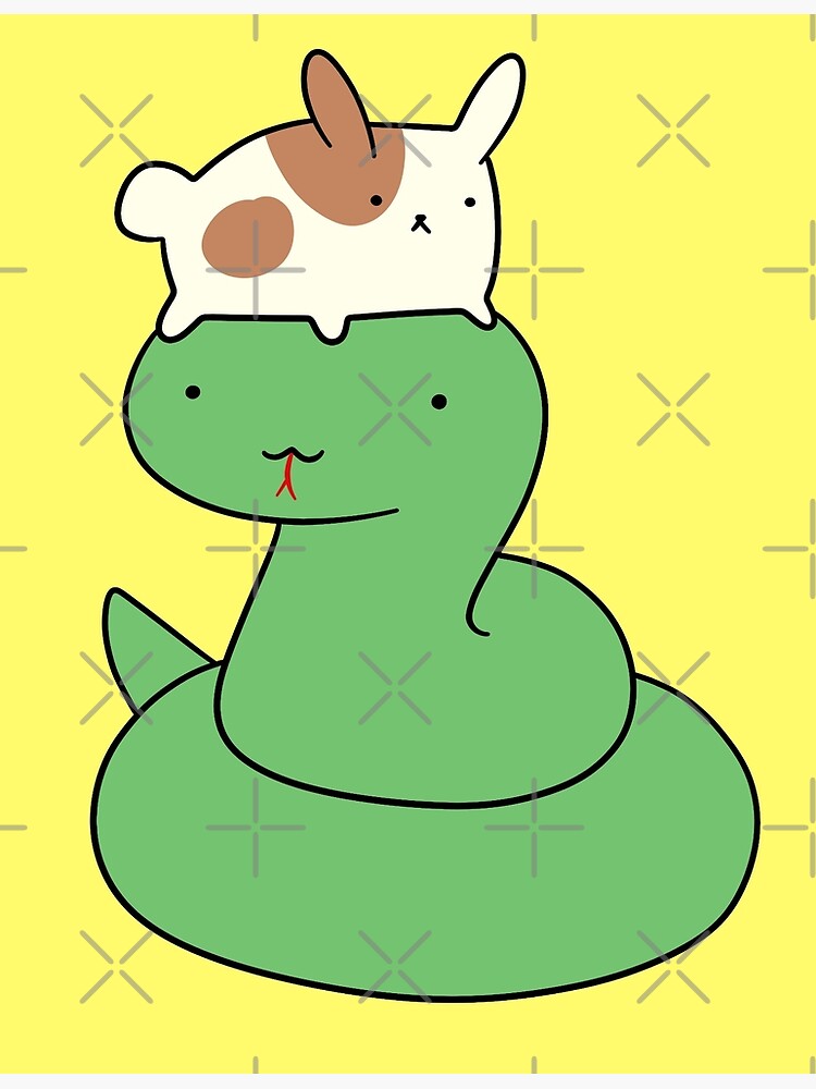 "Snake and Tiny Bunny" Poster by SaradaBoru | Redbubble
