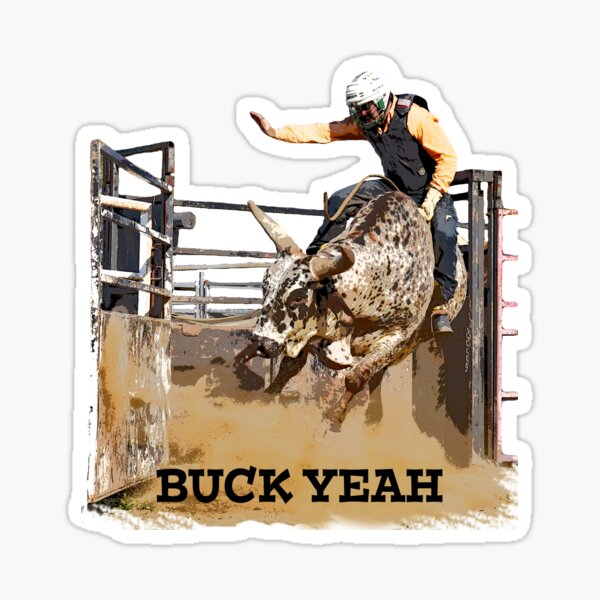 " RODEO BULL, BULL RIDER, ROUGH STOCK RIDER ART AND DESIGNS" Sticker ...