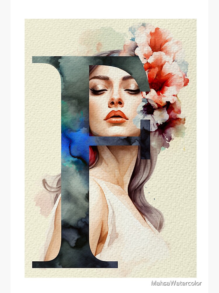 "F like Feminine, Feminine beauty -Watercolor Painting" Art Board Print ...
