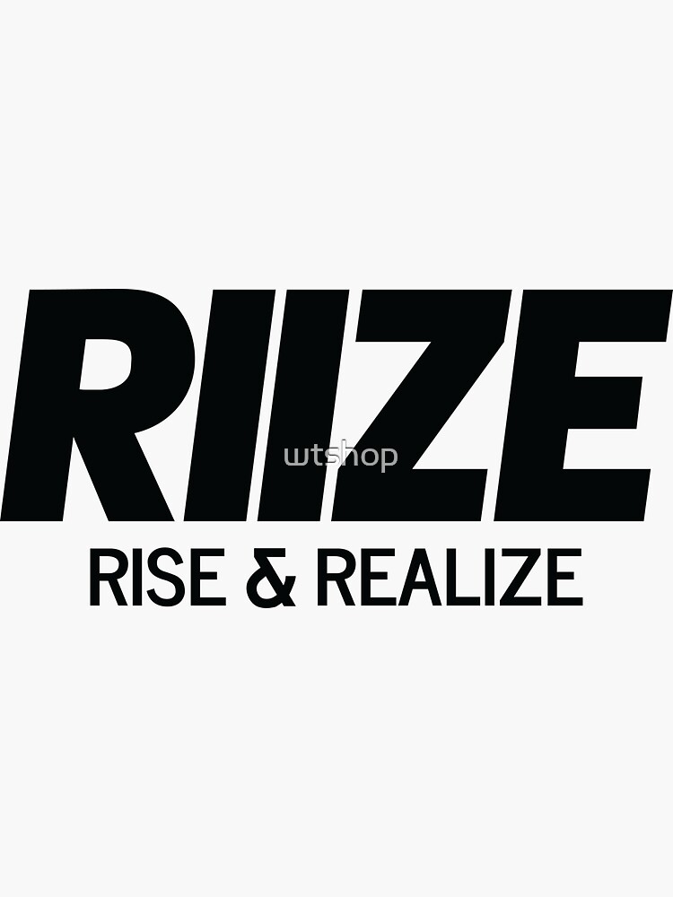 "RIIZE - RISE & REALIZE Debut Logo (Black) | Kpop Merch Gift for Fans ...