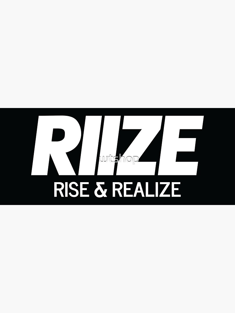 "RIIZE - RISE & REALIZE Debut Logo (White) | Kpop Merch Gift for Fans ...