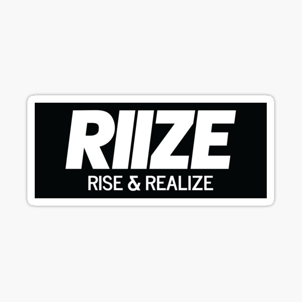 "RIIZE - RISE & REALIZE Debut Logo (White) | Kpop Merch Gift for Fans" Sticker for Sale by ...