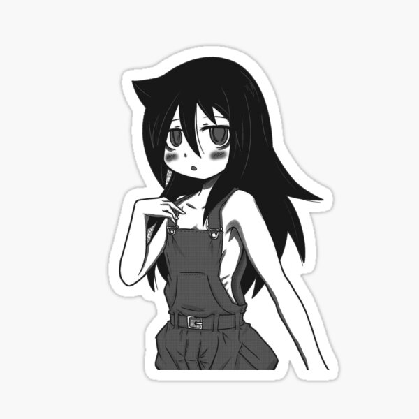"Tomoko Watamote" Sticker by bashhonkdesign | Redbubble