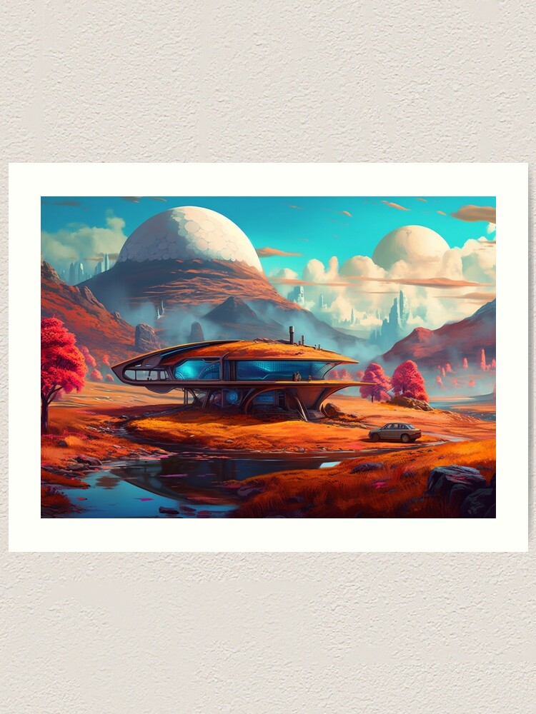 "Hypercolour Retrofuturist Dreamhouse VIII" Art Print for Sale by Bondi ...