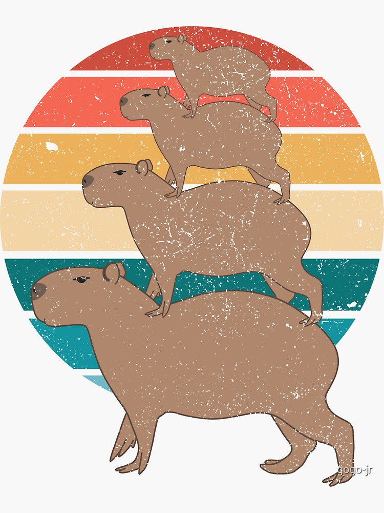 "Capybara riding capybara Pyamid" Sticker for Sale by gogo-jr | Redbubble