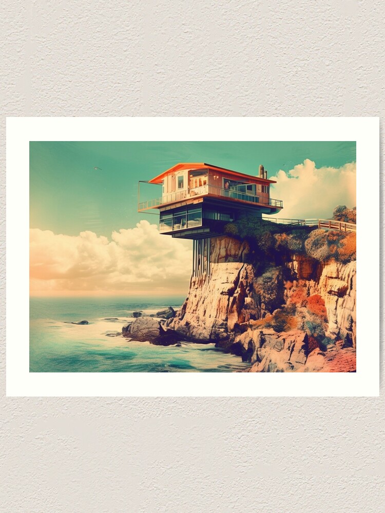 "Hypercolour Retrofuturist Dreamhouse XIV" Art Print for Sale by Bondi ...