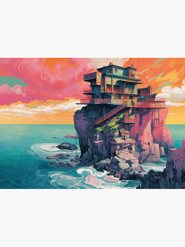 "Hypercolour Retrofuturist Dreamhouse XVI" Art Print for Sale by Bondi ...