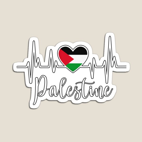 "heart Flag Of Palestine - Gift For Palestinian From Palestine ...