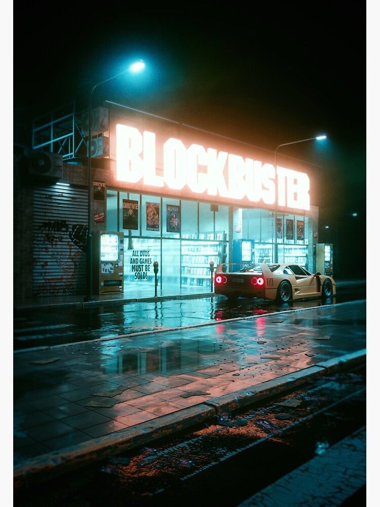 "80s blockbuster" Sticker for Sale by skiegraphic | Redbubble