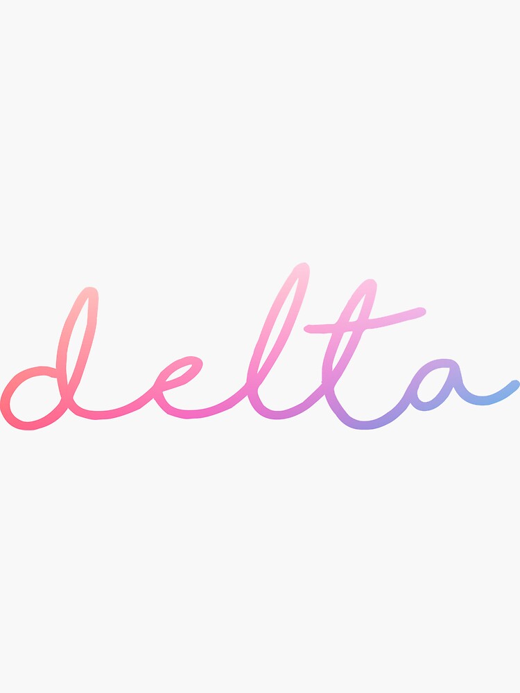 "Delta Gradient Background" Sticker for Sale by dkozelian | Redbubble