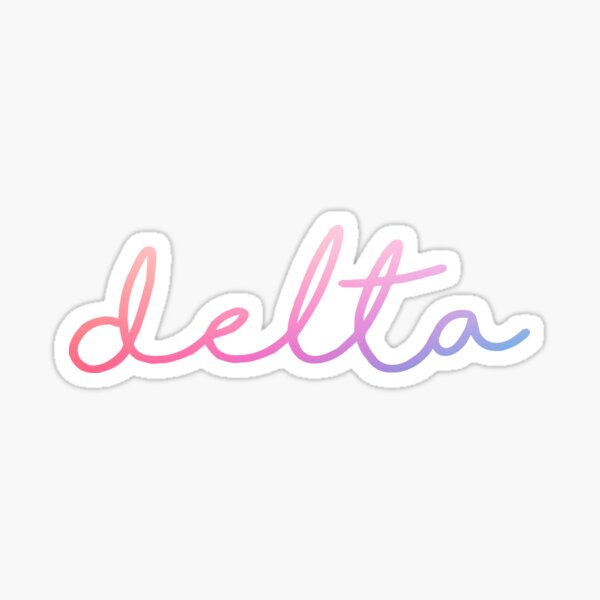 "Delta Gradient Background" Sticker for Sale by dkozelian | Redbubble