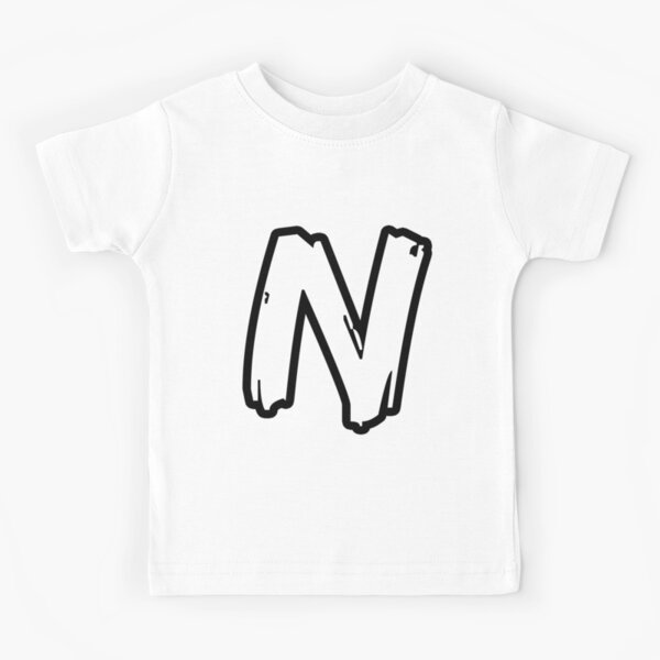 "N BRUSH STYLE CAPITAL LETTER INITIAL T-SHIRT MODERN MINIMALIST FONT ...