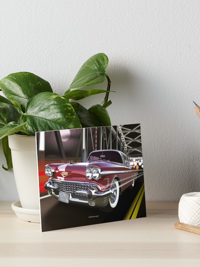 Many Cadillac Coupe deVille Items 1950s US American Muscle Car Art Board Print