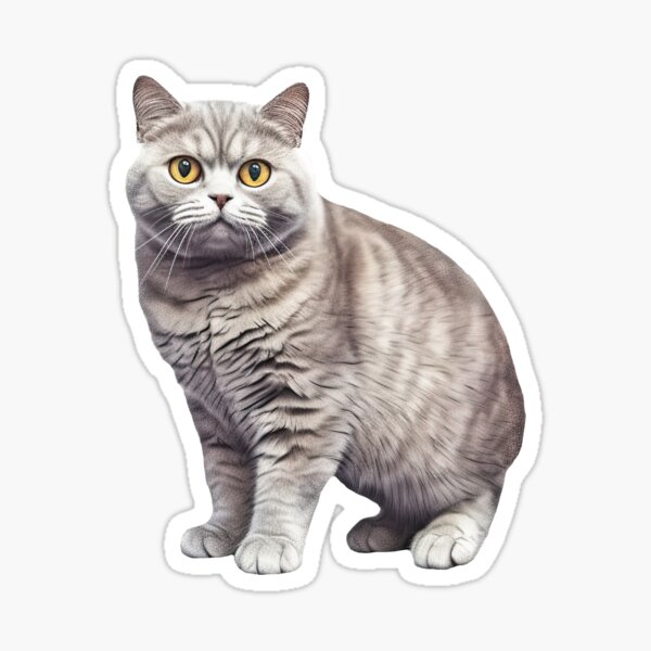 "Cute British Grey Cat" Sticker for Sale by CraftyPets | Redbubble