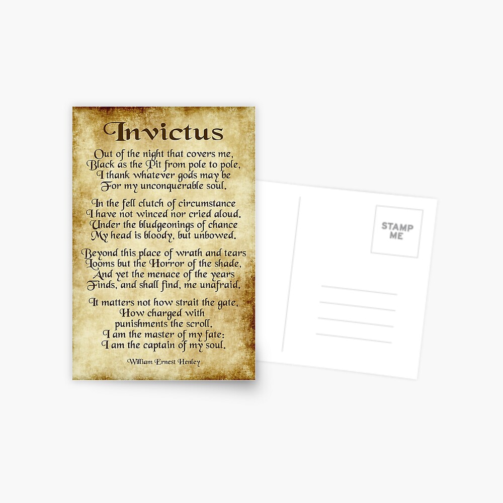 "Invictus - Old Parchment Design" Poster for Sale by ggaura | Redbubble