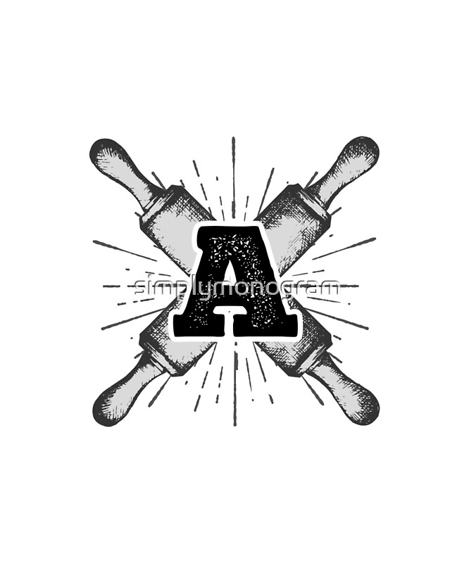 "Monogram A Baker Rolling Pins" by simplymonogram | Redbubble
