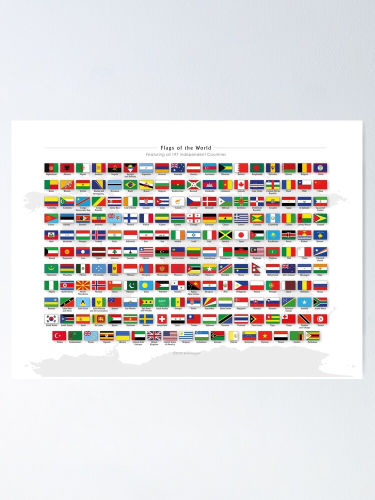 "Many Flags of the World Items" Poster for Sale by BillerArt | Redbubble