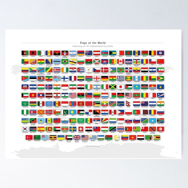 Flags of the World Chart Poster - lucox.cl