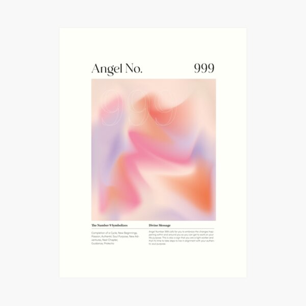 "Angel Number 999 Aura Poster " Art Print for Sale by sacredsoulprint ...