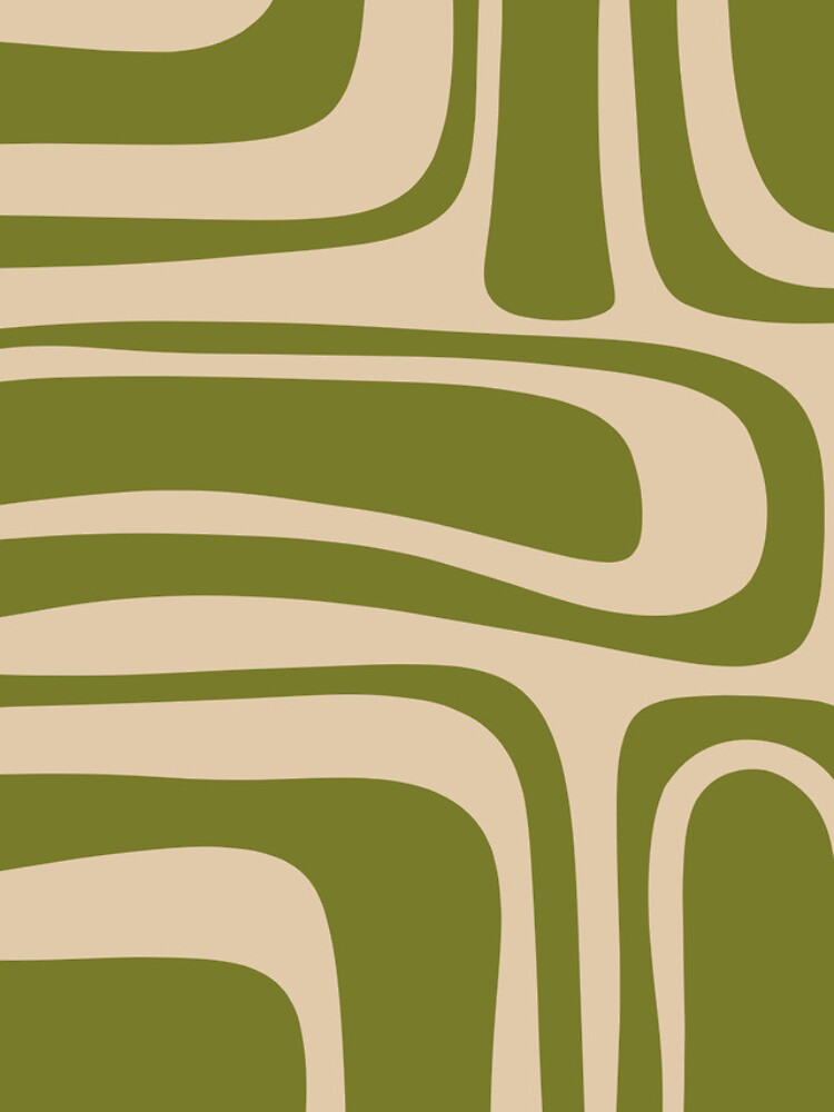 Palm Springs Retro Midcentury Modern Abstract Pattern In Mid Mod Beige