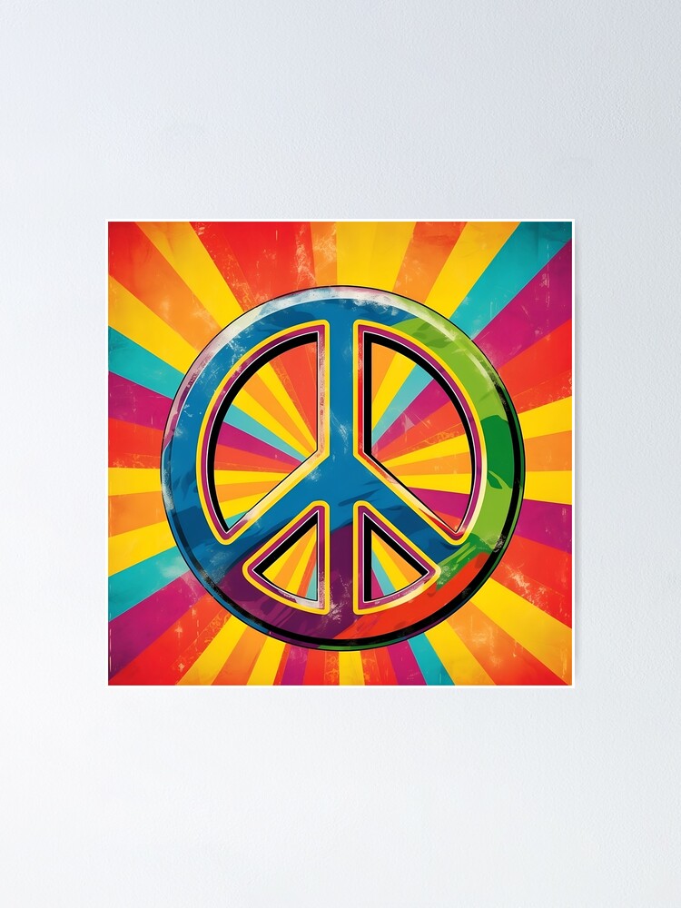Rainbow Colored Peace Signs