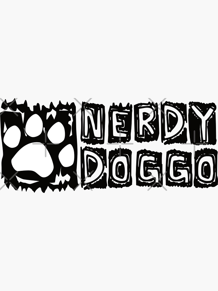 "2018 Nerdy Doggo Logo" Sticker by NerdyDoggo | Redbubble