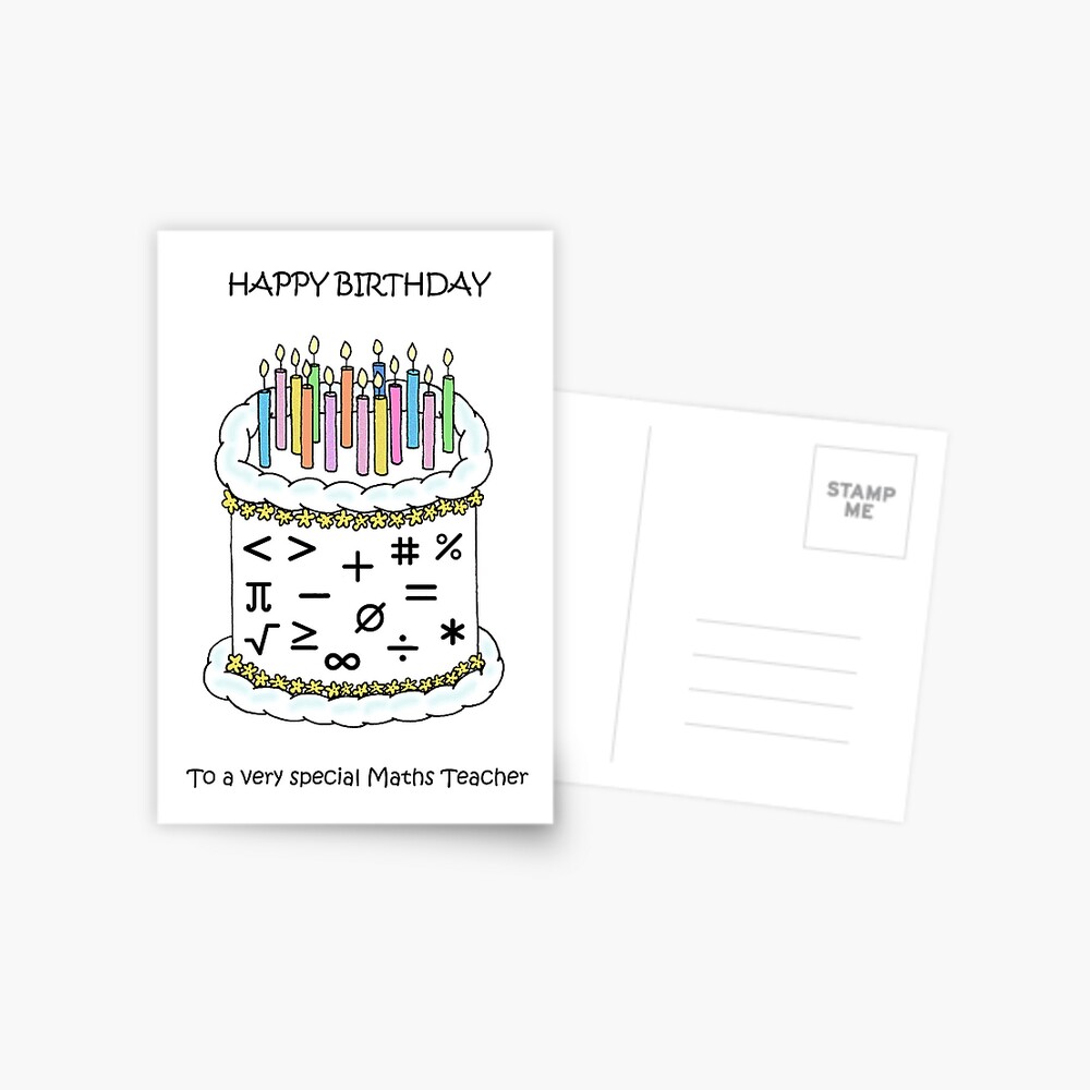"Happy Birthday to Maths Teacher" Sticker for Sale by KateTaylor ...
