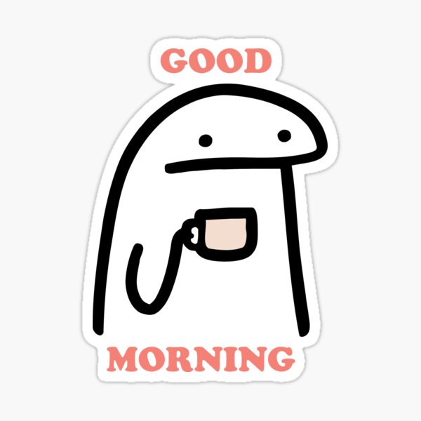 "Flork good morning meme" Sticker for Sale by Innovativa | Redbubble