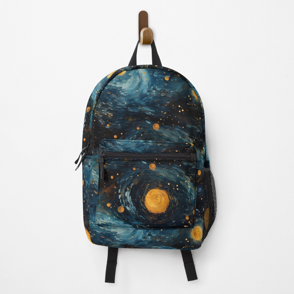 Van Gogh Starry Night Outer Space Pattern 14 | Backpack