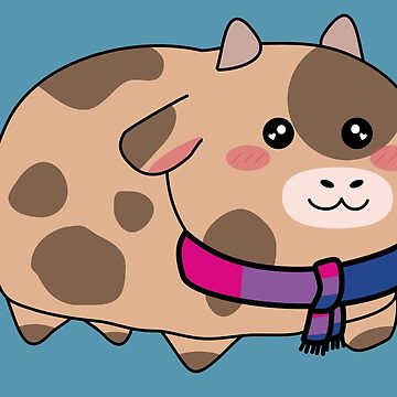 "Subtle Bisexual Flag Cow" Sticker for Sale by Amieechu | Redbubble