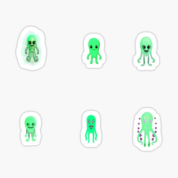 "Mini-Alien Sticker Pack" Sticker for Sale by ryansplan | Redbubble