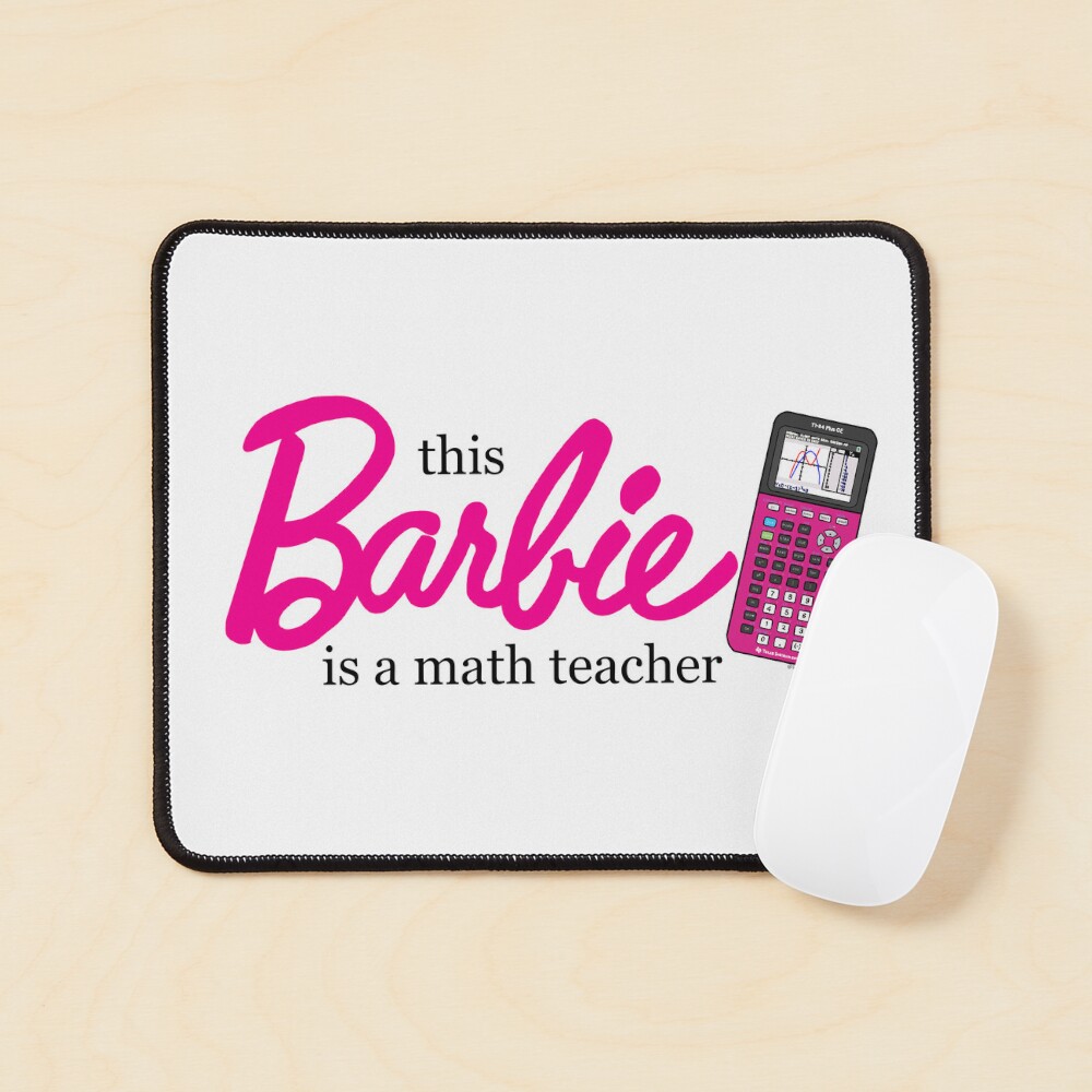 "This Barbie is a Math Teacher" Sticker for Sale by buynomials | Redbubble