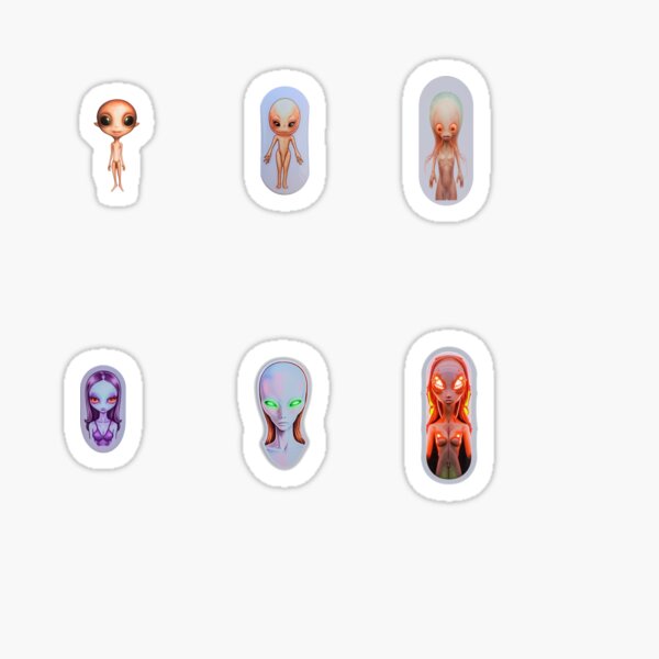 "Mini-Alien Sticker Pack" Sticker for Sale by ryansplan | Redbubble