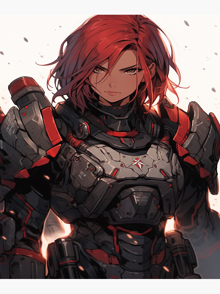 "Commander Shepard - The Anime " Sticker for Sale by Splatter-arts ...