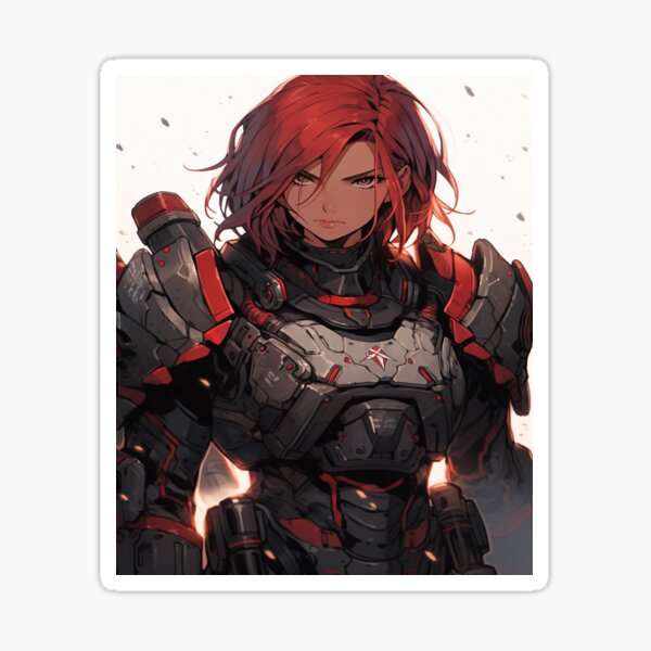 "Commander Shepard - The Anime " Sticker for Sale by Splatter-arts ...