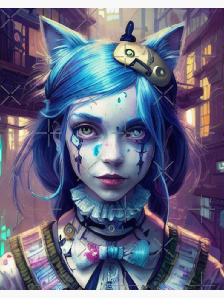 "Cyberpunk Alice Wonderland" Sticker by Songedete | Redbubble