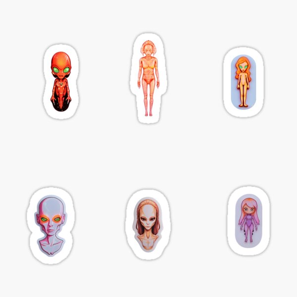 "Mini-Alien Sticker Pack" Sticker for Sale by ryansplan | Redbubble