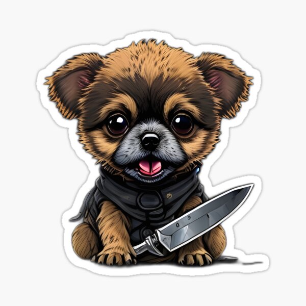 "Animals with knives" Sticker for Sale by JapKo | Redbubble