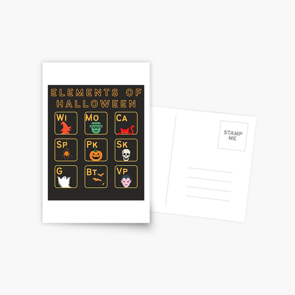 "Elements of Halloween Periodic Table" Poster for Sale by petplushuman ...