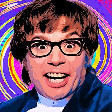 "Austin Powers" Sticker for Sale by NLopezArt | Redbubble