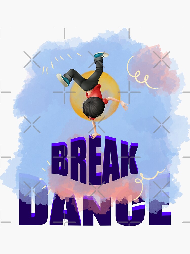 "Breakdance up" Sticker for Sale by ART-SUNRISE | Redbubble