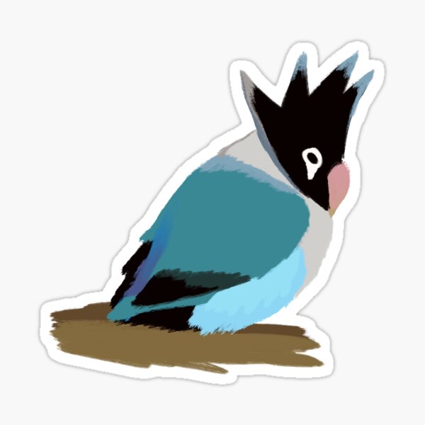 "Mohawk Bird" Sticker for Sale by inthegrass11 | Redbubble